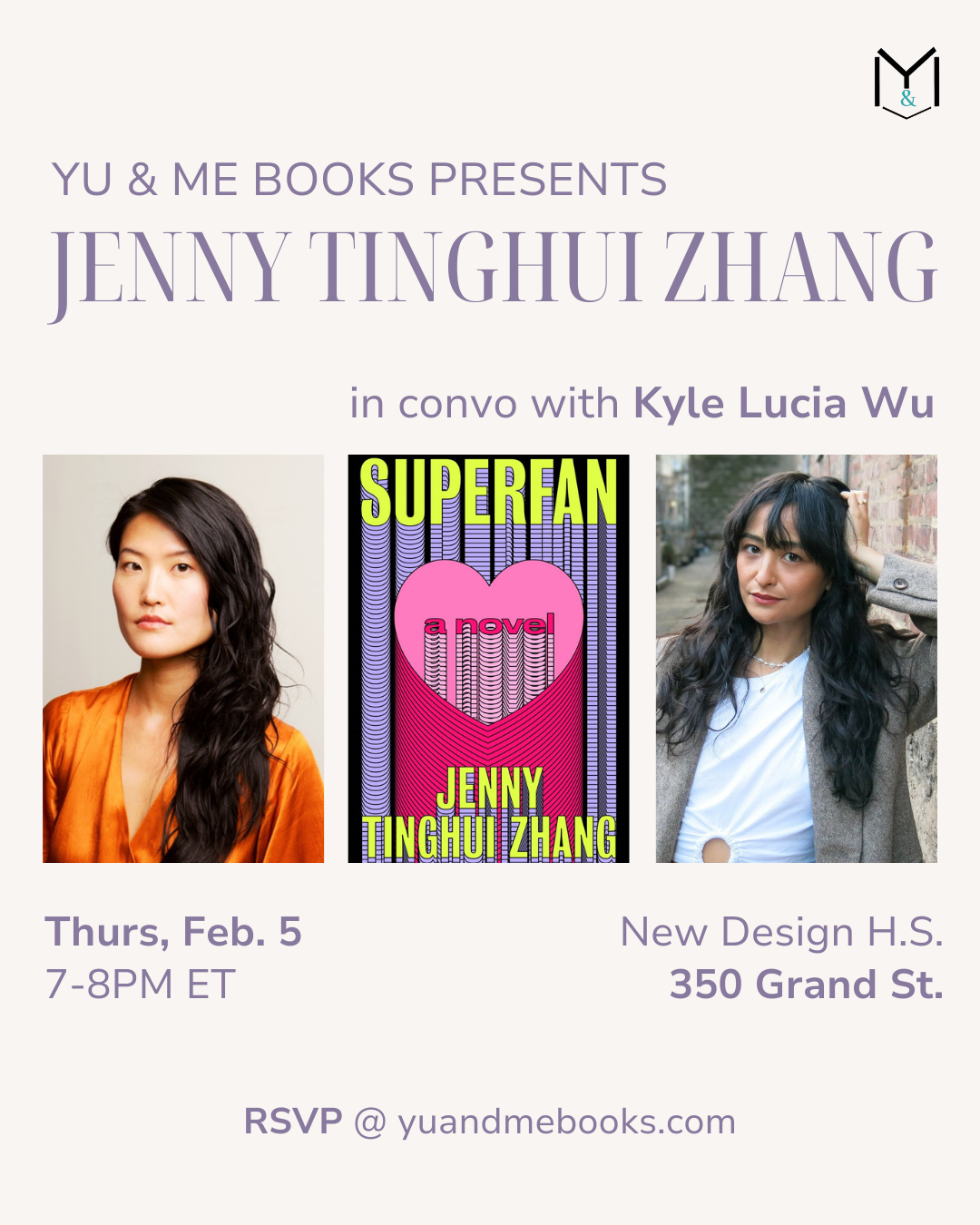 Book Launch | Superfan by Jenny Tinghui Zhang – Yu & Me Books