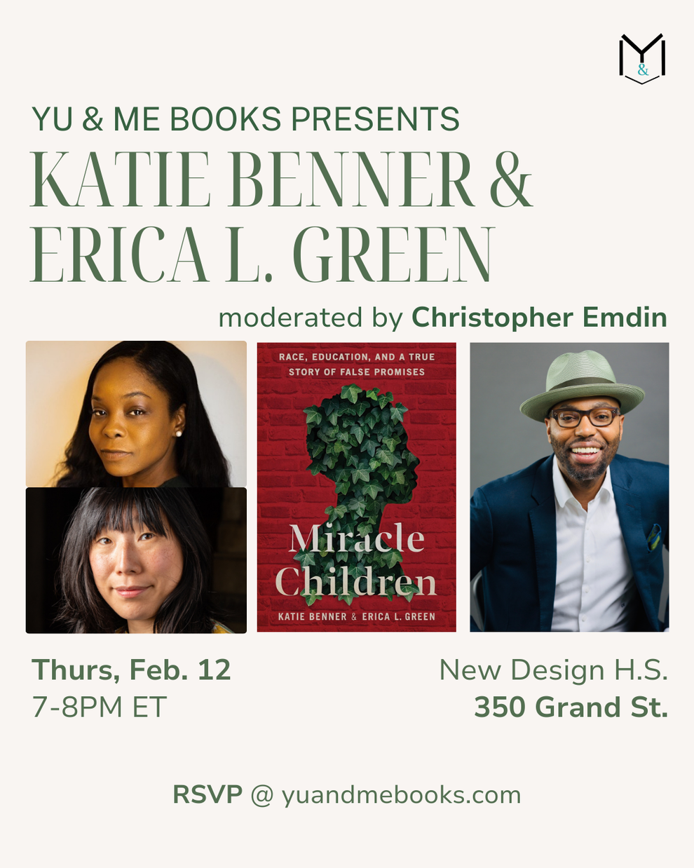 Book Talk | Miracle Children by Katie Benner and Erica L. Green – Yu ...