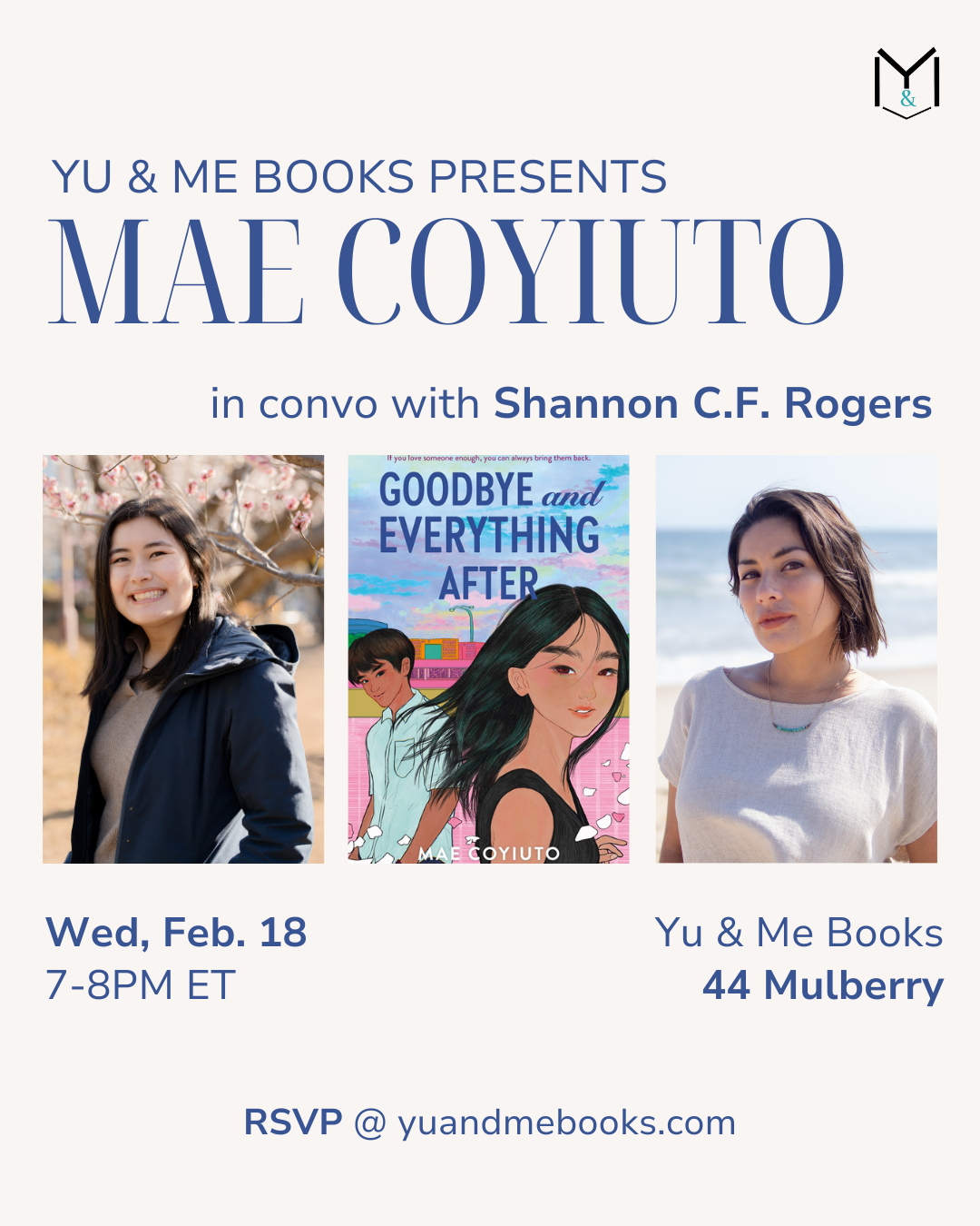 Book Launch | Goodbye and Everything After by Mae Coyiuto – Yu & Me Books