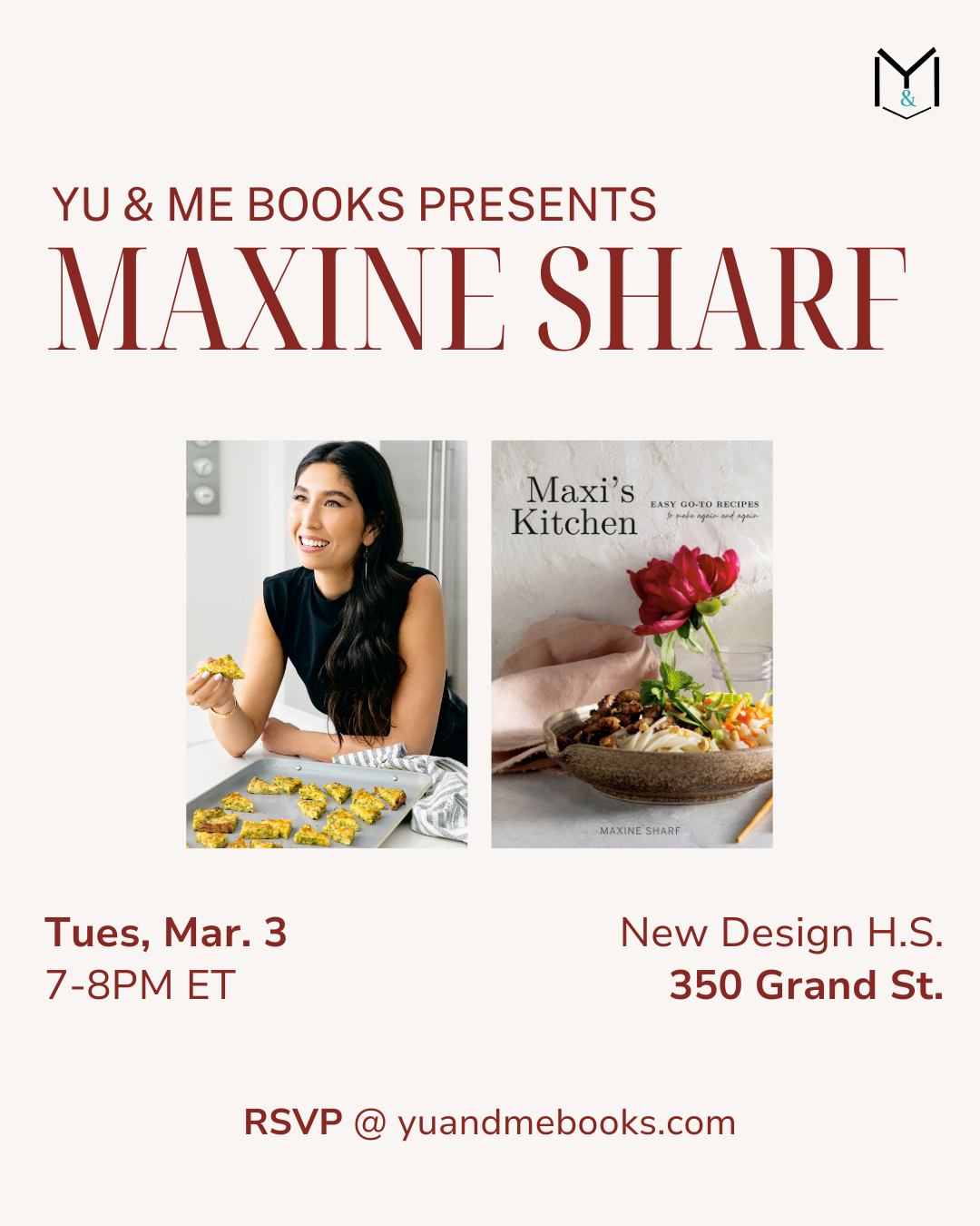 Maxi’s Kitchen Book Tour: In Conversation + Meet & Greet – Yu & Me Books